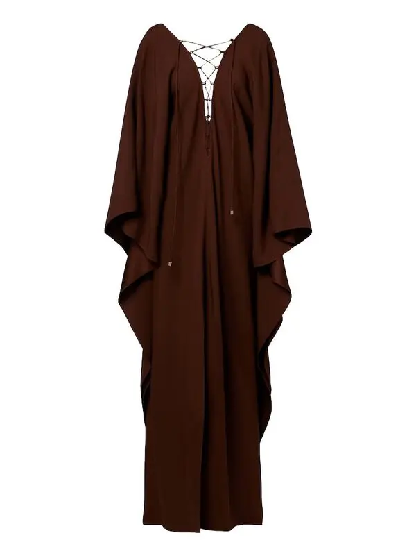 TALLER MARMO Sahara Crepe Cady Kaftan - Brown