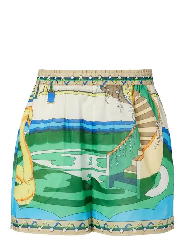 Tory Burch Printed Cotton Shorts - Multicoloured