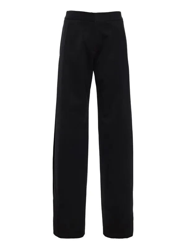 Brandon Maxwell The Parks Straight-leg Virgin-wool Trousers - Black