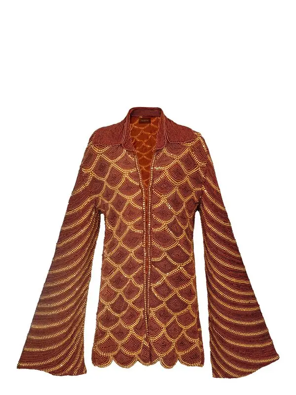 Kilentar Kíléntár Iriri Hand-beaded Scalloped Shirt - Multi