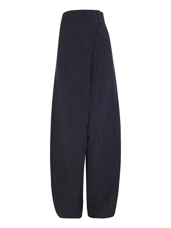 CORTANA Marina High-rise Barrel-leg Pants - Grey