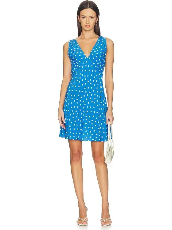 Rixo Leighton Dress In . Also - Blue