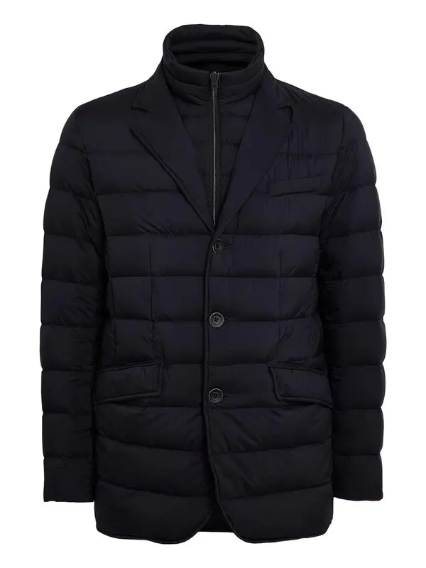 Herno Down Quilted Blazer Jacket - Black