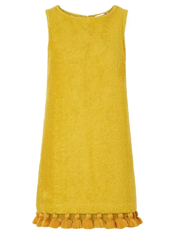 CAP D’ANTIBES Manon' Cotton-terry Mini Dress - Yellow