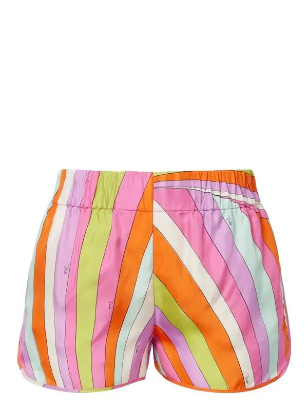 Emilio Pucci Iride Silk Twill Shorts - Multicoloured