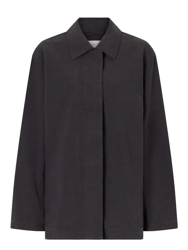 THE ROW Baeza Cotton Jacket - Black