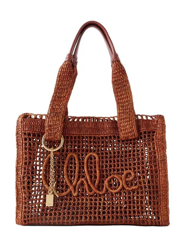 Chloé Raffia Tote - Brown