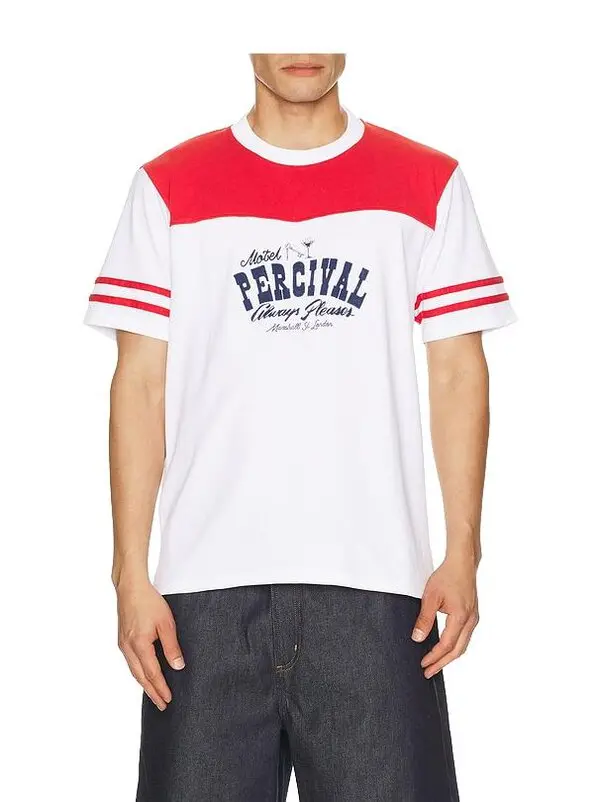 PERCIVAL Cut And Sew Regular Tee In . Also - White