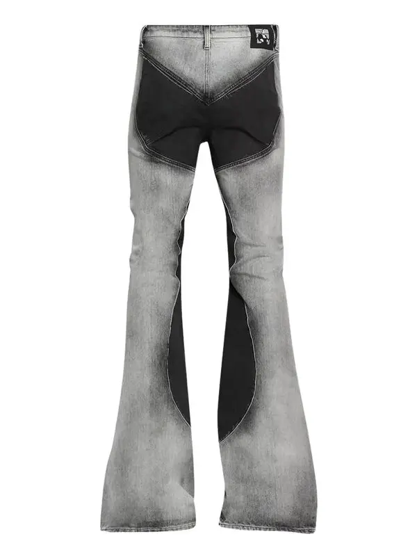 RIVINGTON ROI REBIS Pneuma Acid-wash Panelled Jeans - Grey