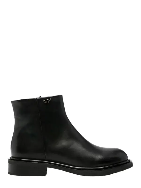 SERGIO MORETTI FIRENZE Logo-detail Ankle Boots - Black