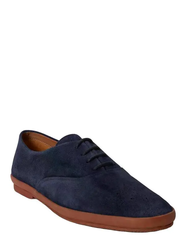 Polo Ralph Lauren Navy Suede Lace-up Sneakers - Blue