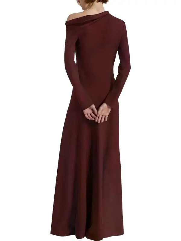 Alberta Ferretti Off-shoulder Side-slit Maxi Dress - Red