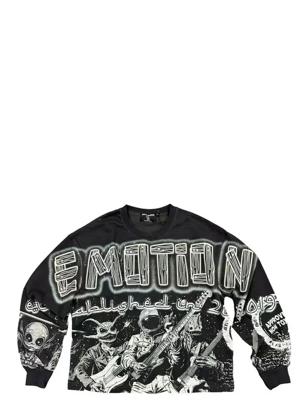Mixed Emotion Astro Graphic-print Sweater - Black