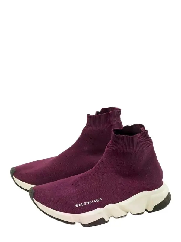 Balenciaga Speed Knitted Slip-on Sneakers - Red