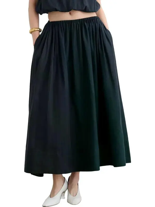 TOCCIN Imogen Gathered Skirt - Blue