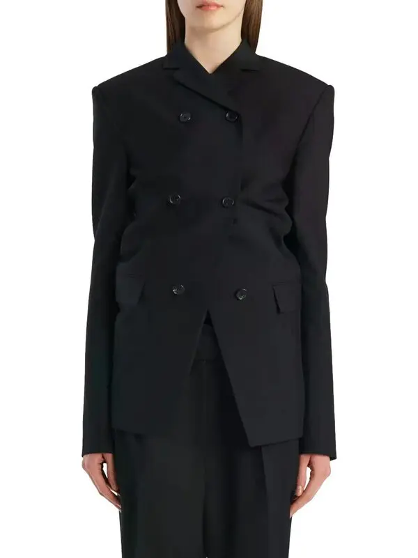 Khaite Double-breasted Jacket - Black