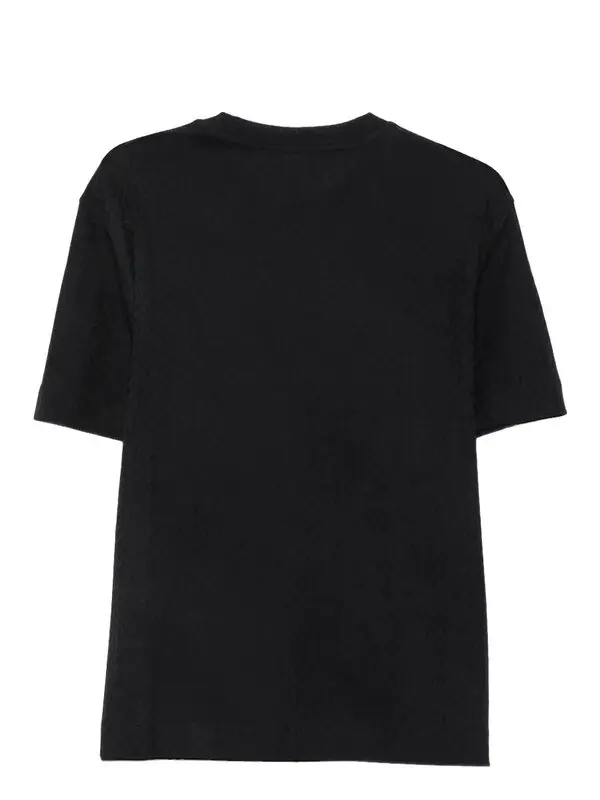 Emporio Armani Short-sleeve Chevron-knit T-shirt - Blue