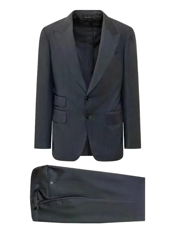 TOM FORD Shelton Peak-lapel Suit - Blue