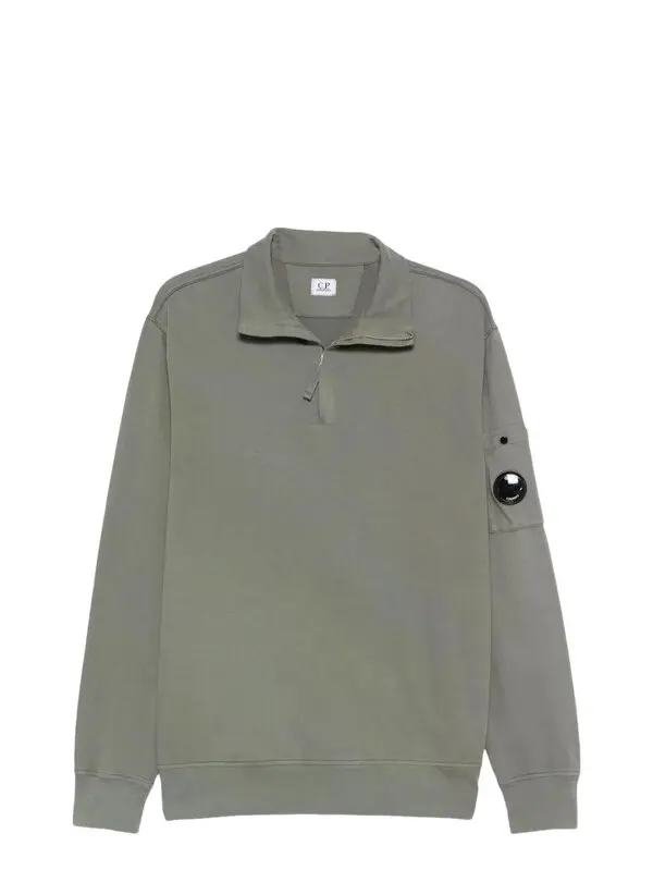 C.P. COMPANY Lens Half-zip Sweater - Green