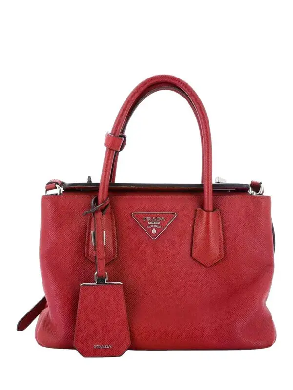 Prada Saffiano Leather Mini Satchel - Red