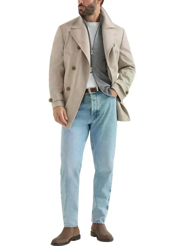 Brunello Cucinelli Cashmere High-neck Cardigan With Zipper - Grey