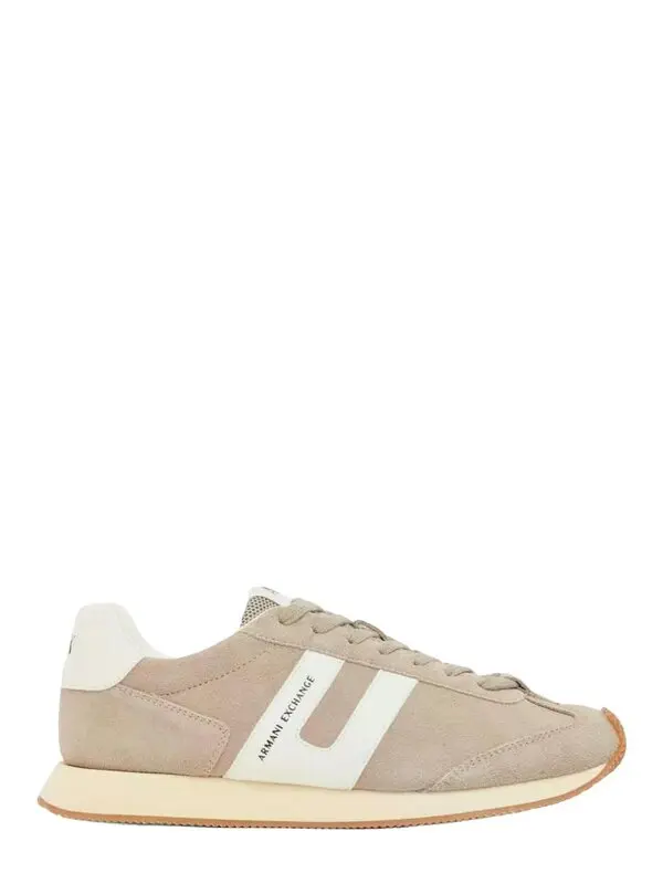 Armani Exchange Panelled Logo Sneakers - Neutrals