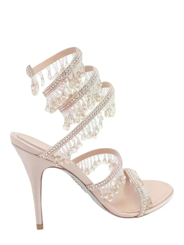 Rene Caovilla Crystal-embellished Jahanara Sandals - Neutrals