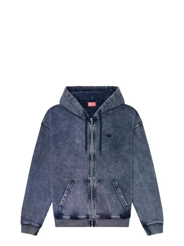 DIESEL® S-boxt-hood-zip-den Sweater - Blue
