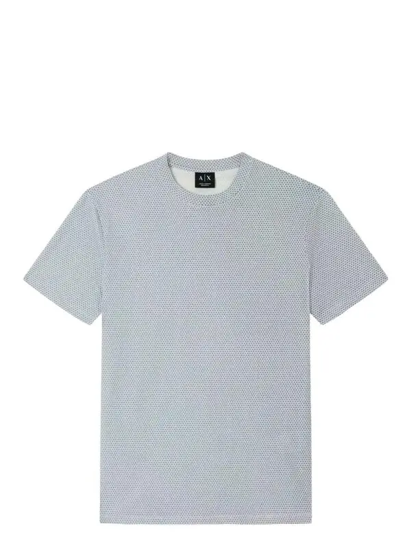Armani Exchange Monogram-print Cotton T-shirt - Blue