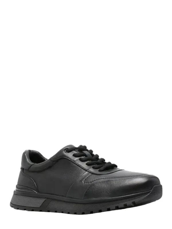 SERGIO MORETTI FIRENZE Panelled Leather Sneakers - Blue