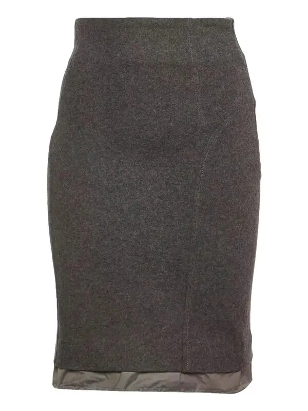 Brunello Cucinelli Panelled Design Pencil Skirt - Grey