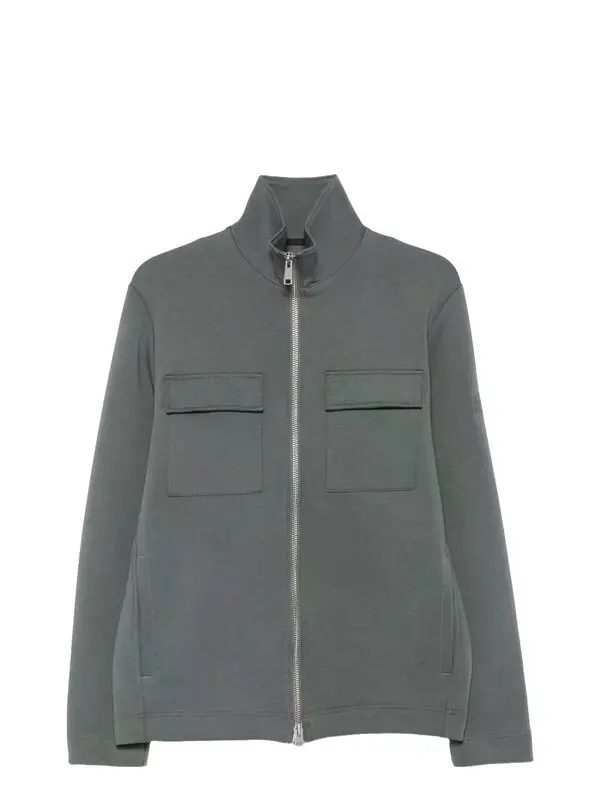Marc O'polo Zip-fastening Flap-pocket Sweatshirt - Grey