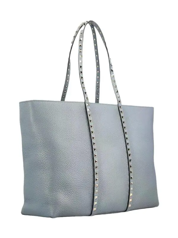 Valentino Garavani Rockstud Leather Tote Bag - Blue