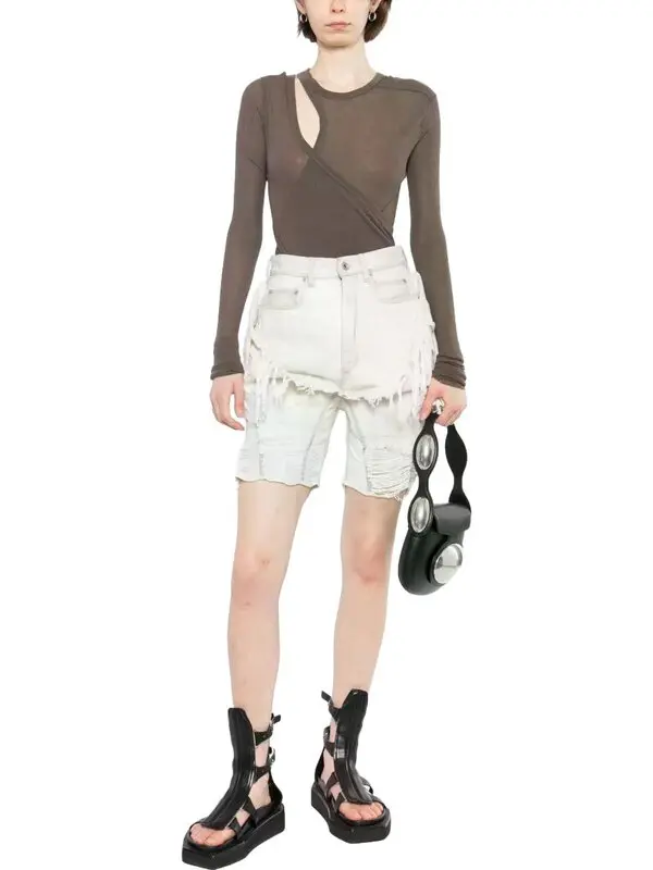 Rick Owens Slivered Shorts - Neutrals