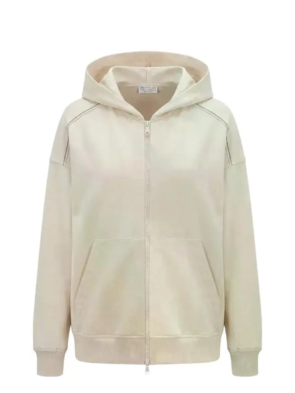 Brunello Cucinelli Monili-chain Hoodie - Neutrals