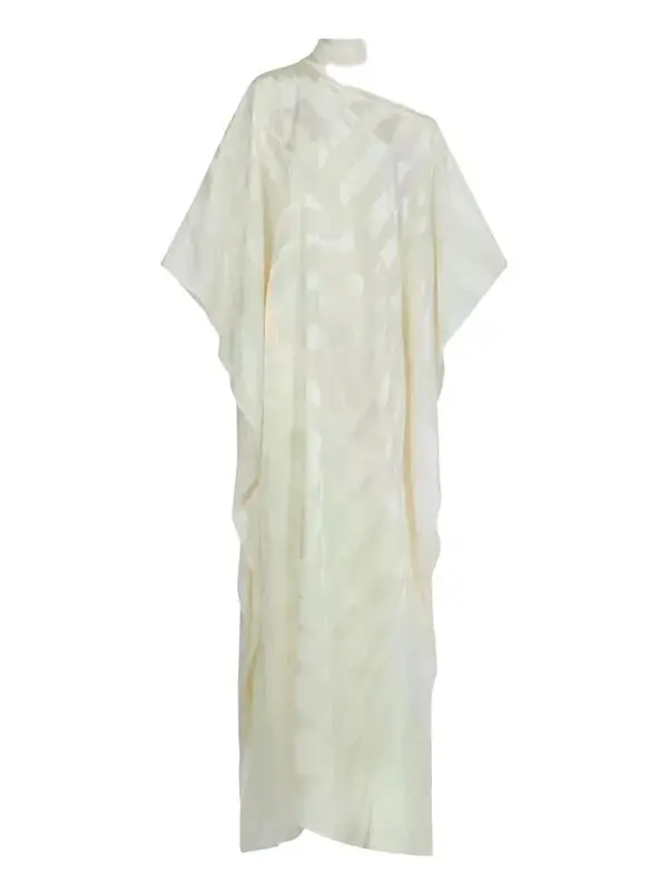 TALLER MARMO One-shoulder Kaftan Maxi Dress - Neutrals