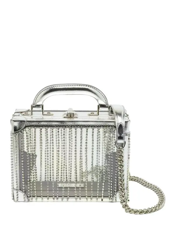 AREA Crystal-fringe Satchel Bag - Silver