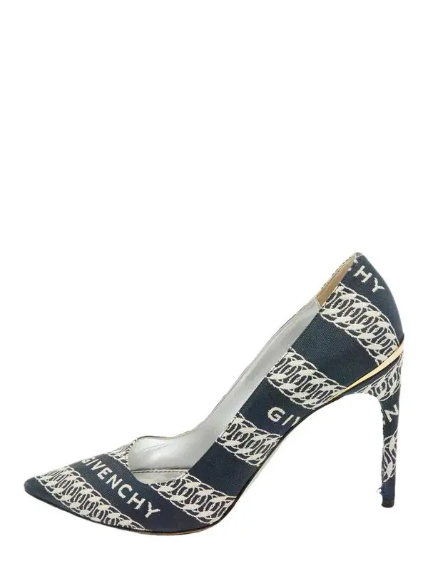 Givenchy G-chain Print Pointed-toe High-heeled Pumps - Blue