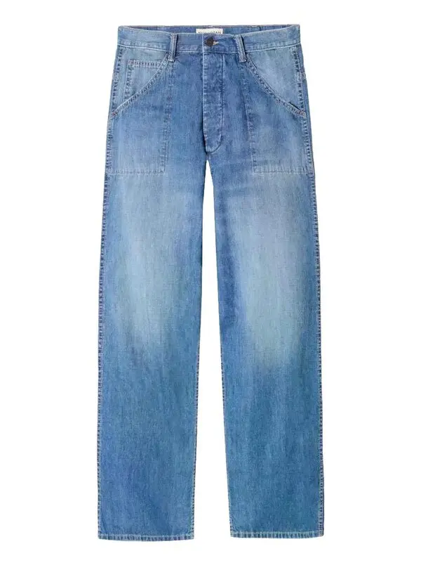 NILI LOTAN Patch-pocket Jeans - Blue