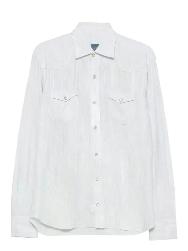 BARBA NAPOLI Striped Shirt - Green