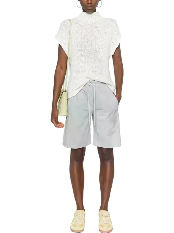 Kristensen Du Nord Light Cotton Blend Drawstring Shorts - Grey