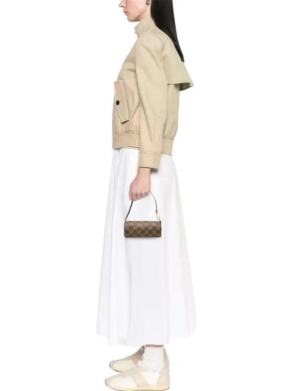 LOUIS VUITTON Damier Ebene Papillon Pochette Handbag - Brown