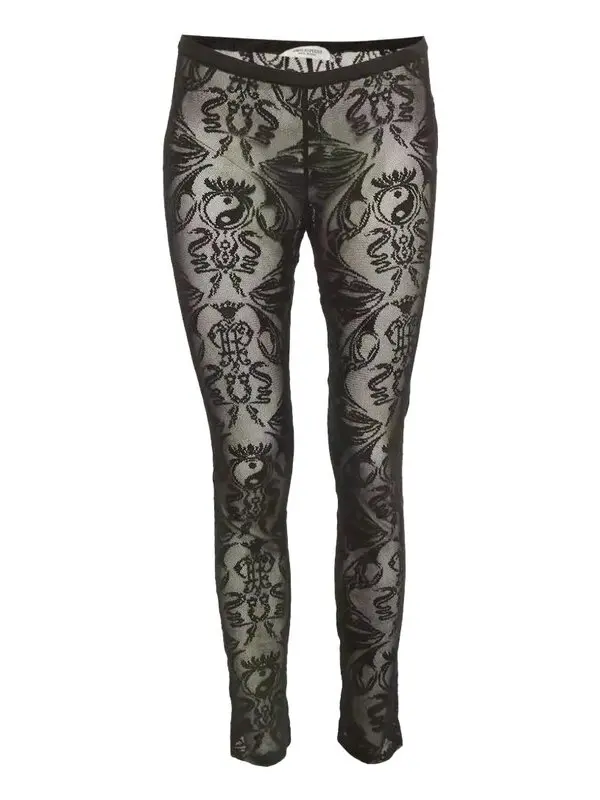 Emilio Pucci Lace Straight-leg Trousers - Black