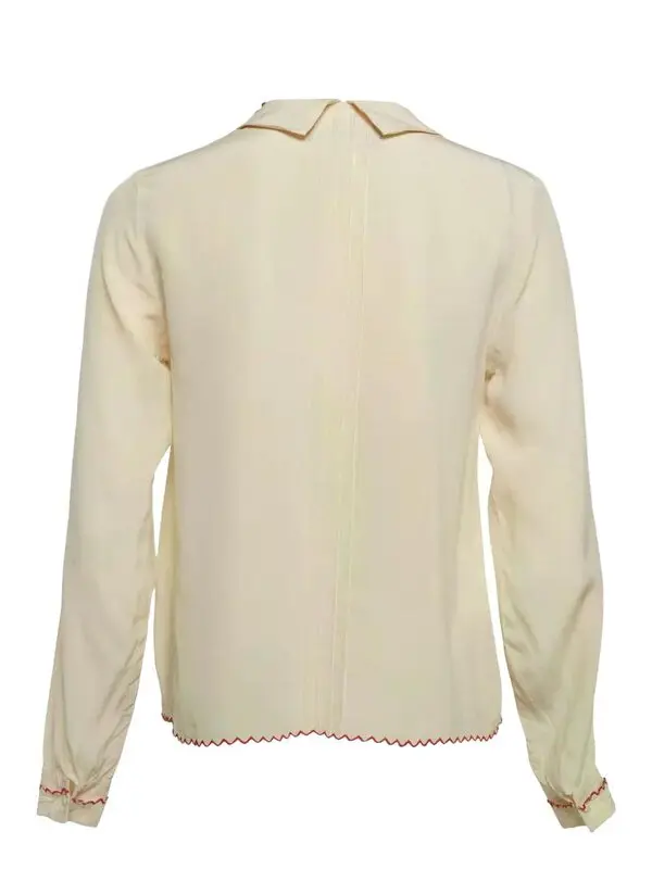 Zadig&Voltaire Silk Ruffled Shirt - Neutrals