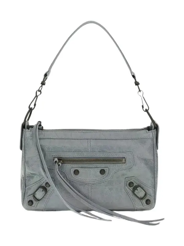 Balenciaga Mini Le City Moto Shoulder Bag - Blue
