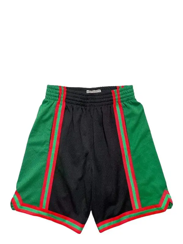 Mitchell & Ness Colour-block Mesh Shorts - Black