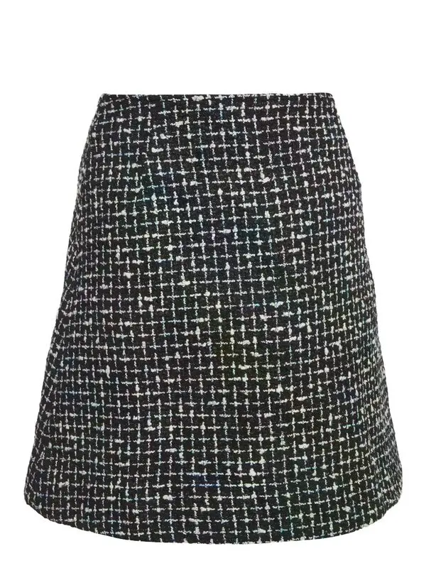 Dior Tweed Wrap Mini Skirt - Black