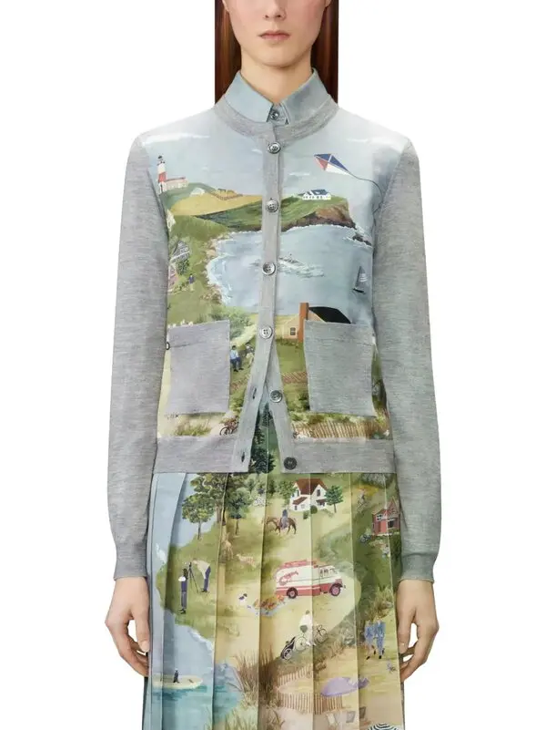 Thom Browne Nantucket Cardigan - Grey