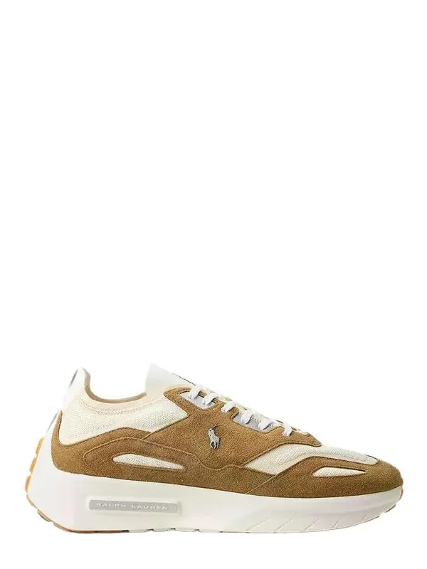Polo Ralph Lauren Boerum Suede-panelled Sneakers - Neutrals