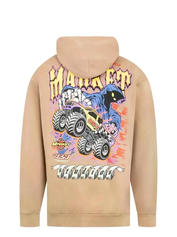 MARKET No Guts No Glory Graphic-print Hoodie - Brown
